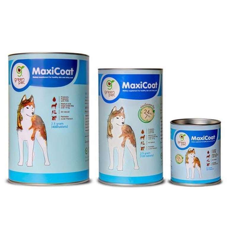 Promo Green pet - MaxiCoat Medium Large Breed Dog Vitamin Kulit 400 tabs Diskon 23% di Seller ...