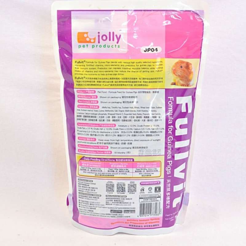 Jual Jolly Makanan Marmut Jp04 Fullvit Guinea Pigs 1kg Di Seller Enigma ...