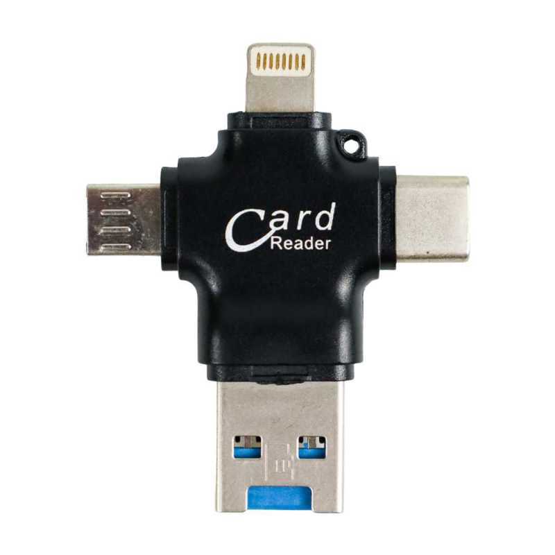 Jual GLO - Y-DISK OTG Card Reader 4 in 1 Lightning+Micro USB+USB Type C ...