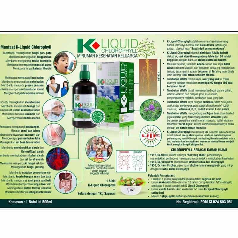 Jual Chlorophyll Klorofil K-liquid K-link Suplemen Kesehatan Di Seller ...
