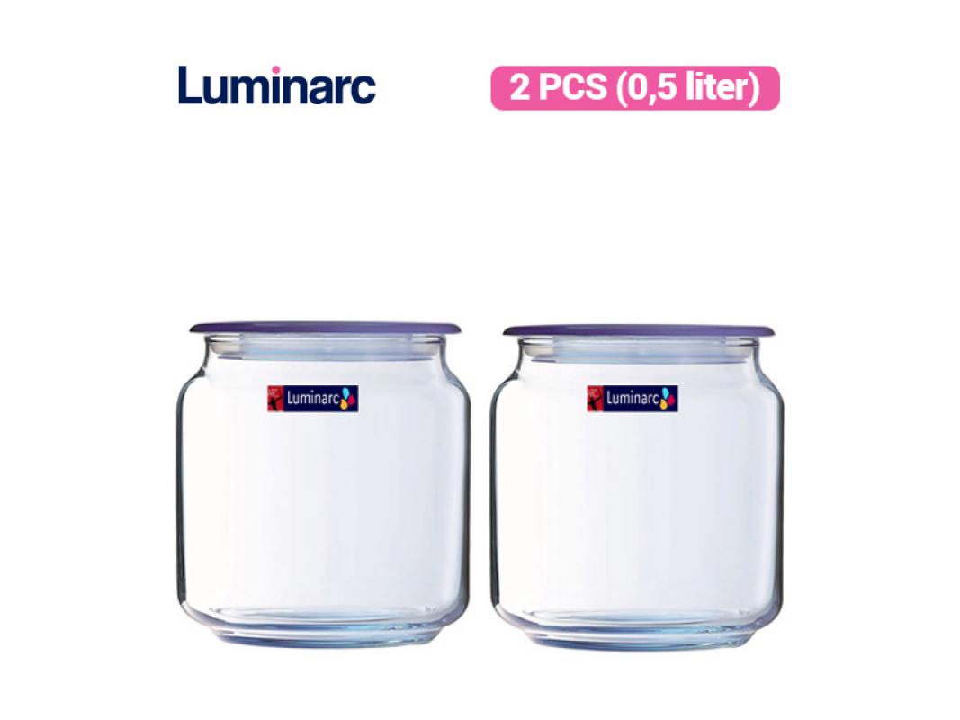 Jual Luminarc Toples Rondo Jar - Ice Blue [0.5L/2Pcs] - White Transparant di Seller Luminarc ...