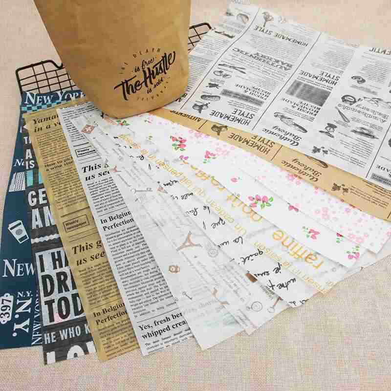 Jual GLO - ECO Kertas Pembungkus Roti Burger Sandwich 25 x 35 cm 50 ...