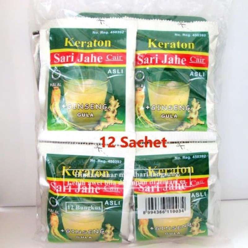 Promo Sari Jahe Keraton Plus Ginseng 12 Sachet Diskon 34% Di Seller ...