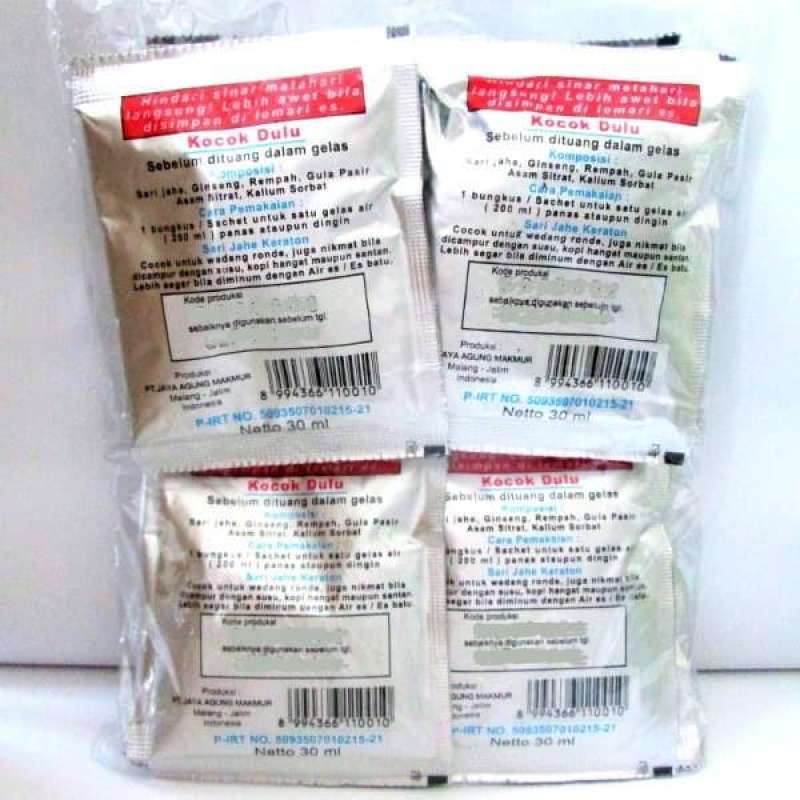 Promo Sari Jahe Keraton Plus Ginseng 12 Sachet Diskon 34% Di Seller ...