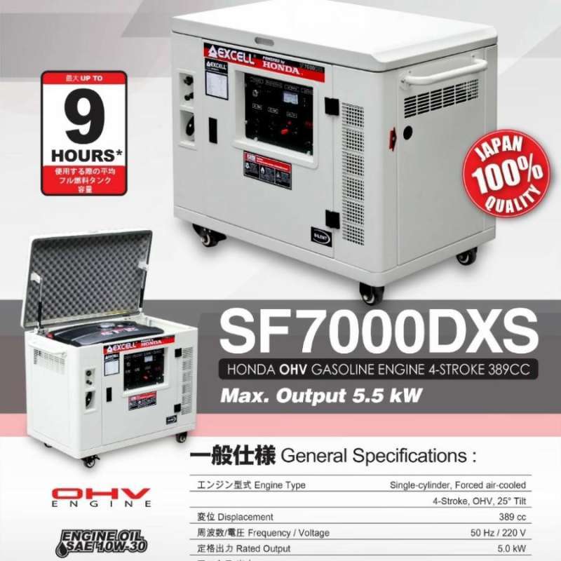 Jual Genset Silent Honda 5000 Watt. Excell Sf 7000 Dxs Di Seller Fatih ...