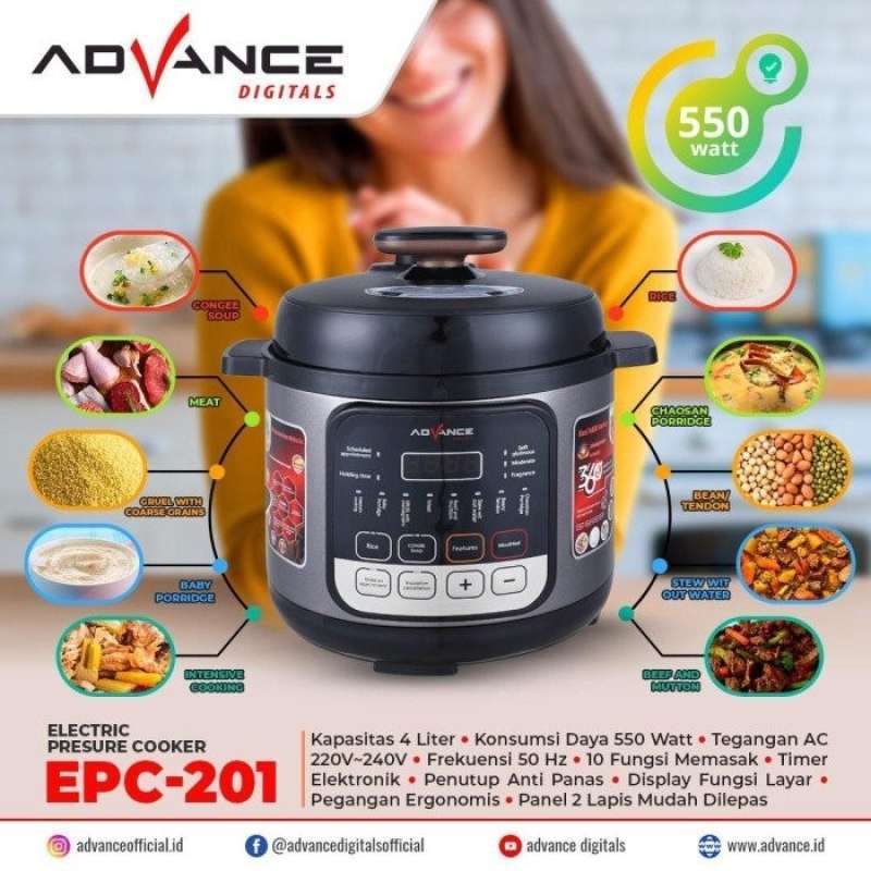 Promo multifungsi Electric Pressure Cooker EPC-201 Panci Presto 4L 550W ...