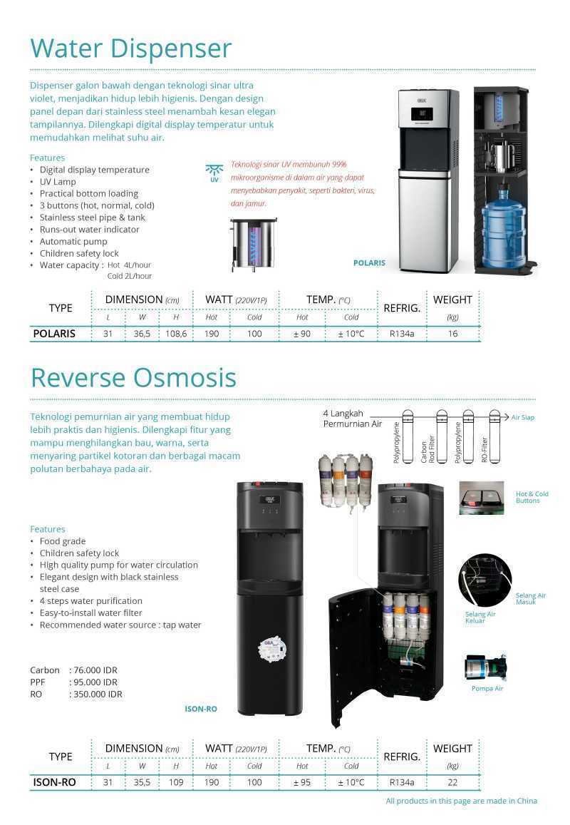 Promo Water Dispenser Gea Type Polaris Diskon 26% Di Seller Cv. Berkat ...