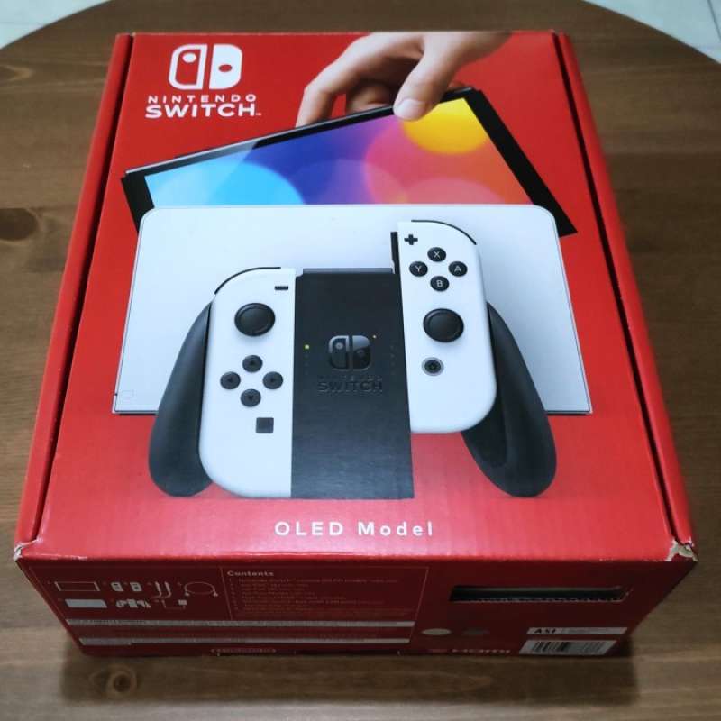 Jual Nintendo switch oled white fullset new Nintendo switch oled neon ...