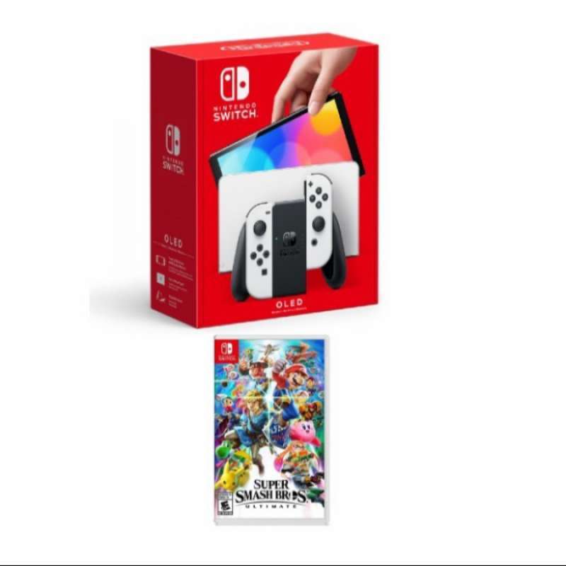 Jual Nintendo Switch Oled White Super Smash Bros Ultimate Bundle Di