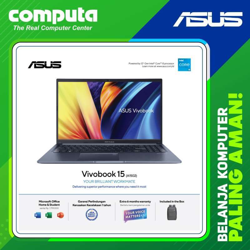 Jual ASUS VivoBook 15 A1502ZA-VIPS552/VIPS553 I5-1235U 8GB 512GB FHD IPS TouchS W11 SILVER/BLUE ...