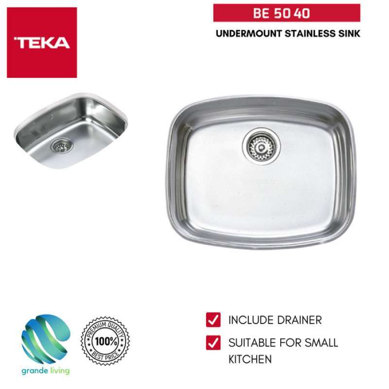 Jual TEKA Kitchen Sink Stainless Undermount BE 50 40 di Seller MoroBuy ...
