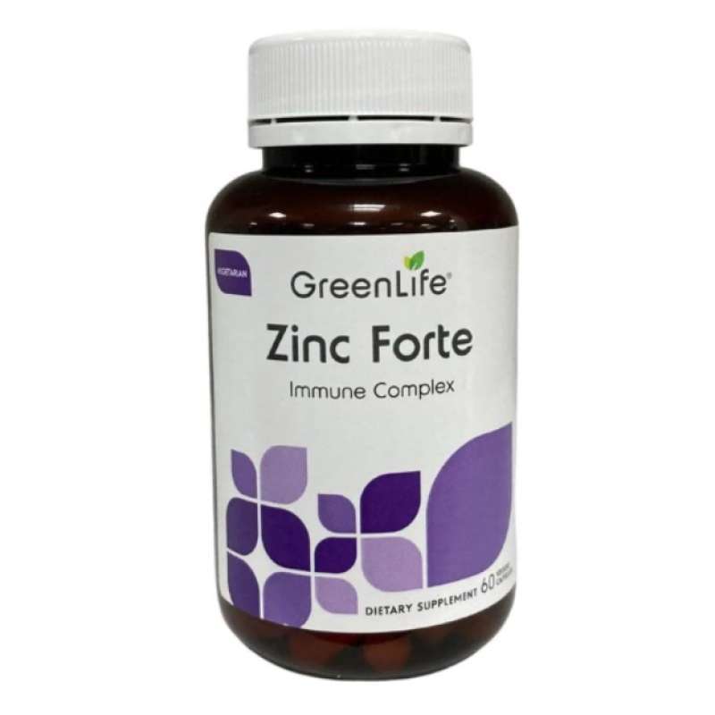 Jual (DIJAMIN ASLI) GREEN LIFE Zinc Forte Immune Complex, 60 Veggie ...
