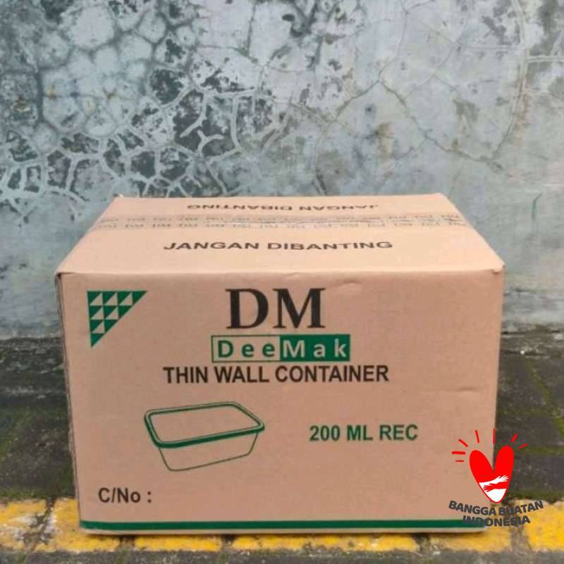 Jual Thinwall DM 200ml Rectangle Isi 16pak - 1 Dus isi 400 pcs di ...