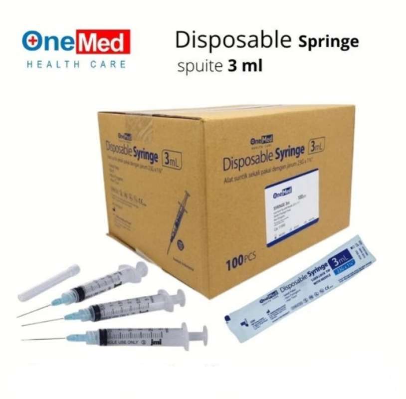 Jual Syringe 3cc Onemed / Spuit 3ml HARGA PER PCS di Seller Medikapedia ...