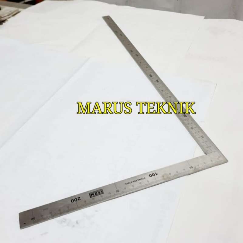 Promo Penggaris Siku Meter Stainless Steel 25x50cm Metric/inch Opt ...