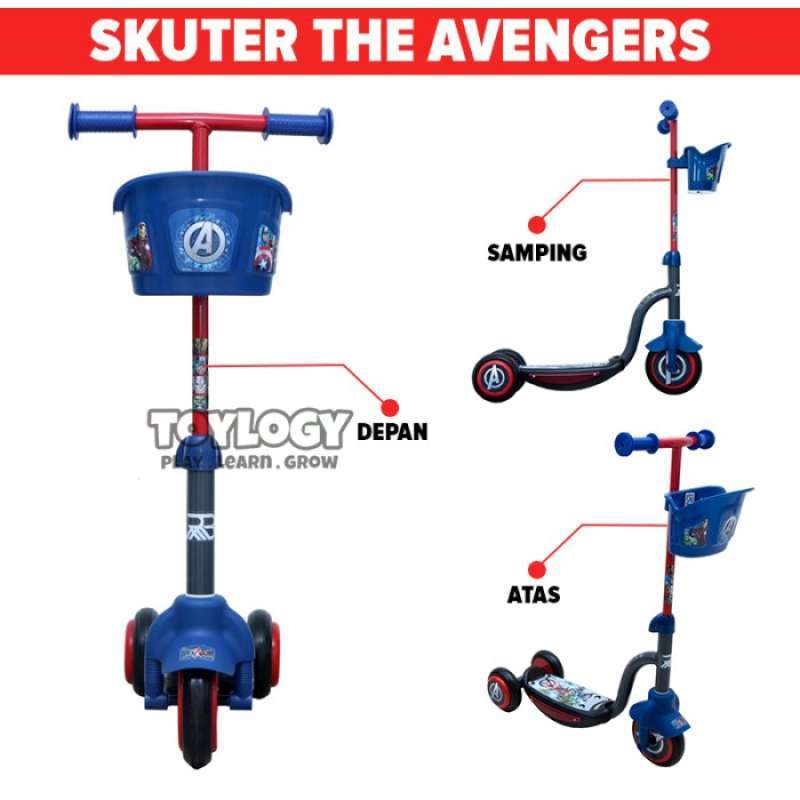 Jual Skuter Anak Laki Element Roda Tiga Otoped Scooter D007 Avenger ...