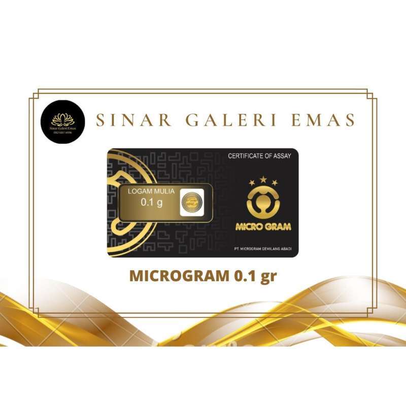 Jual MICROGRAM 0,1 gram TERMURAH Emas Mini Emas Batangan Logam Mulia 24 Karat Bersertifikat ...
