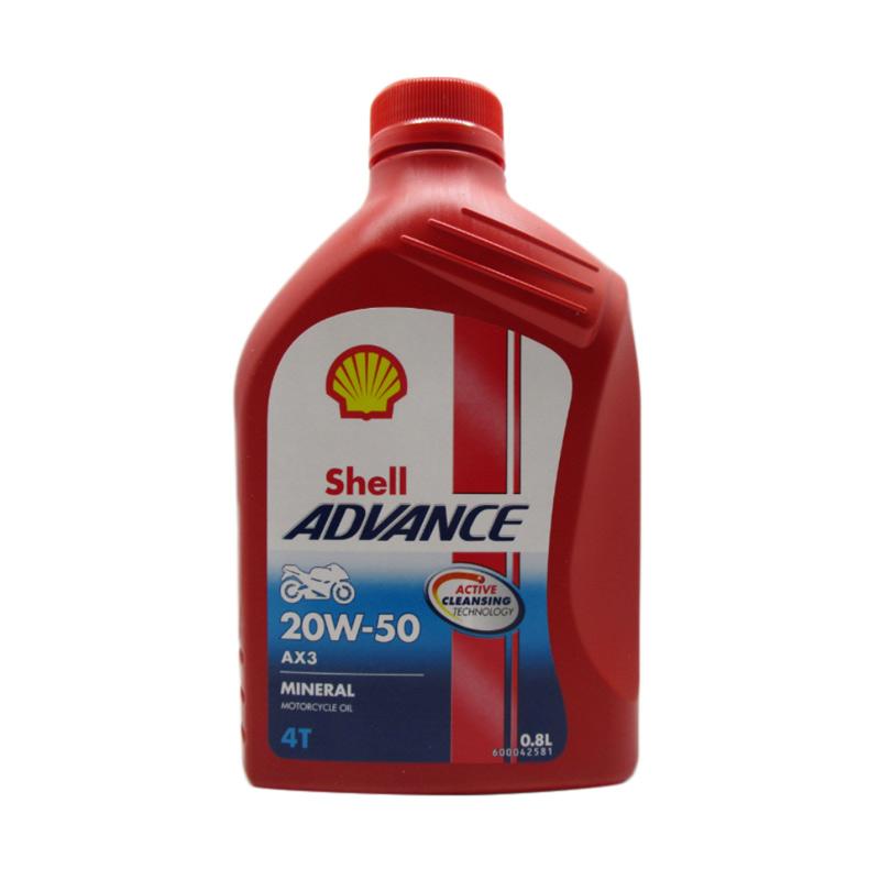 Promo Shell Advance AX3 SAE 20W-50 4T Oli Motor [800 mL/ Original ...