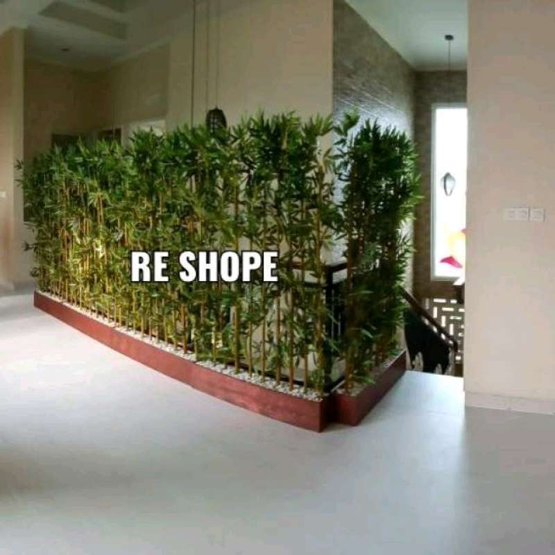Promo Partisi Daun Bambu 170cm Bunga Hias Pohon Plastik Artificial ...