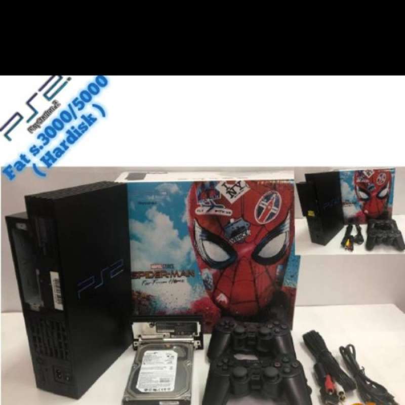 Jual MESIN PS2 FAT HARDISK 160GB PLUS STIK 2 FULL GAME / PLAYSTATION 2 ...