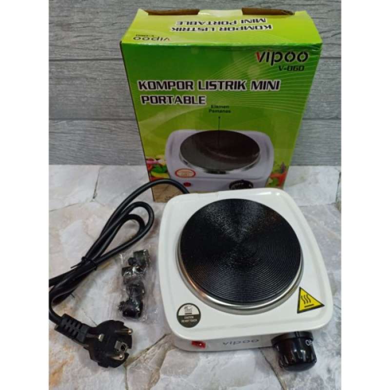 Promo Kompor Listrik Mini Vipoo Portabel V060 500Wat Diskon 23% di ...