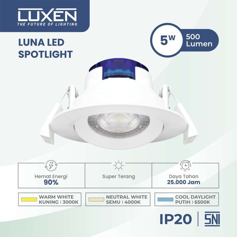 Jual Luxen LED Spotlight Luna Series 5 Watt - Kuning di Seller LUXEN ...