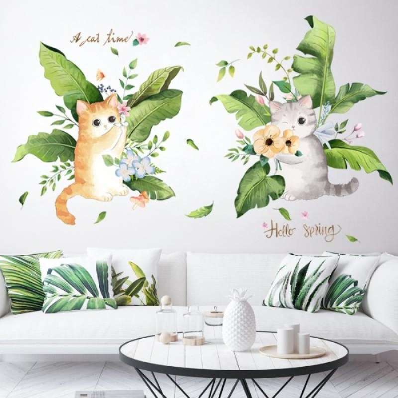 Promo wallpaper dinding stiker dinding stiker daun aesthetic walpaper ...
