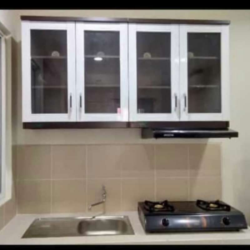 Promo Paket Kitchen Set / Lemari Gantung 4 Pintu Kaca Atas Anata Series ...