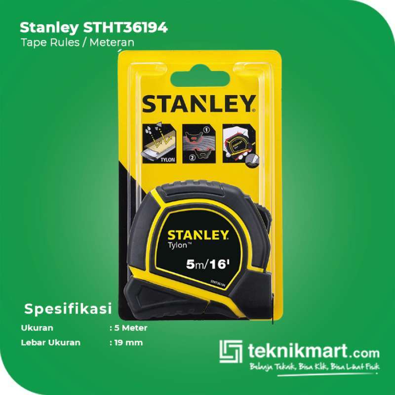 Promo Stanley Tylon Tape Rules / Meteran Manual 5m Stht36194 Diskon 10% ...