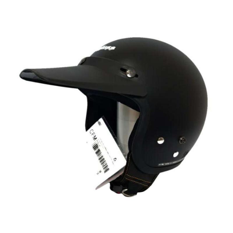 Jual Cargloss Retro Helm Half Face - Hitam Doff [Pet Panjang] di Seller ...