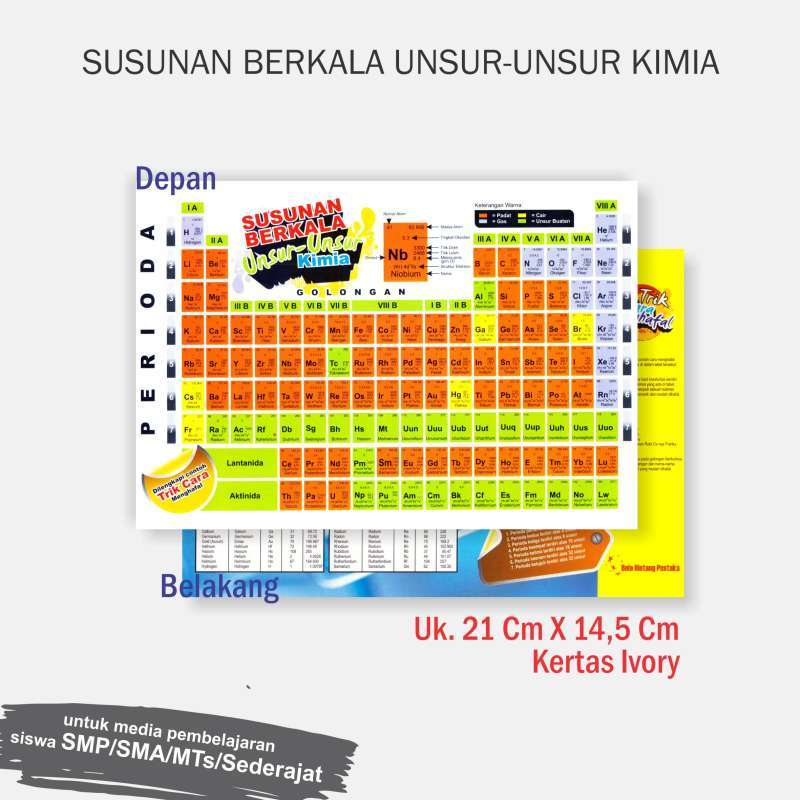 Jual Tabel periodik unsur kimia - PERIODIK KECIL di Seller Pustaka Baru ...