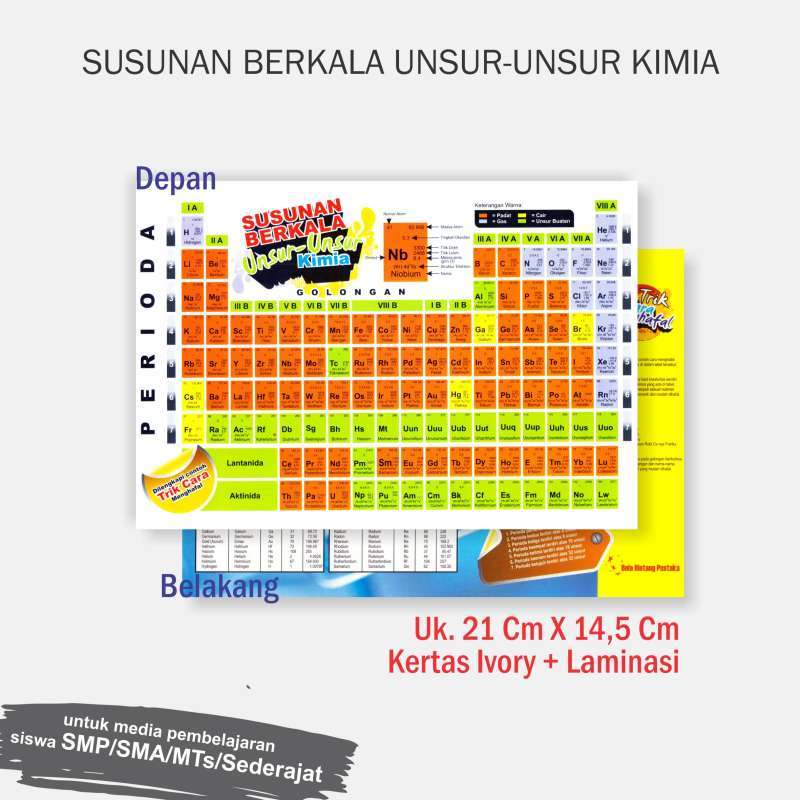 Jual Tabel periodik unsur kimia - PERIODIK LAMINASI di Seller Pustaka ...