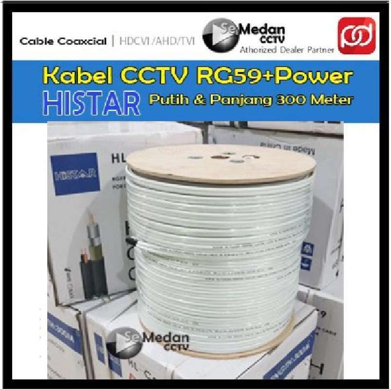 Jual Kabel CCTV RG59+POWER Merk HISTAR Panjang 300 Meter Warna PUTIH di Seller SeMedan - Kota ...