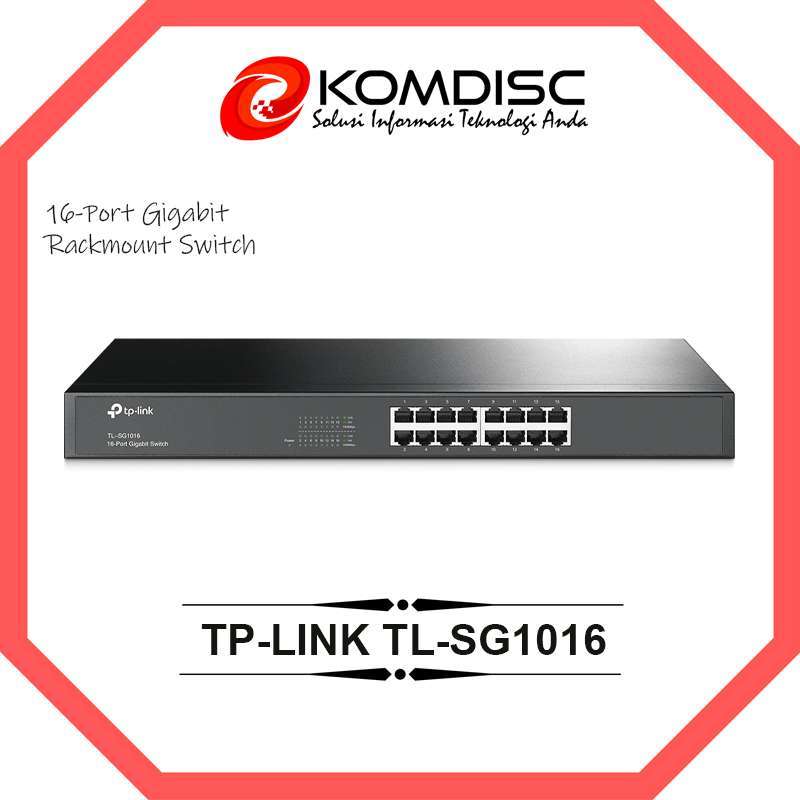 Jual TP-Link TL-SG1016 Rackmount 16 Port Gigabit Switch di Seller ...