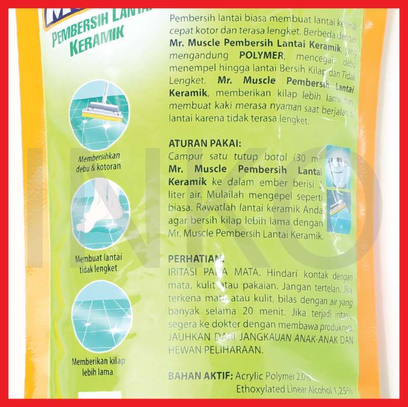 Jual MR MUSCLE AXI TRIGUNA PEMBERSIH KERAMIK CITRUS LAVENDER POUCH 800ML di Seller Lottemart ...