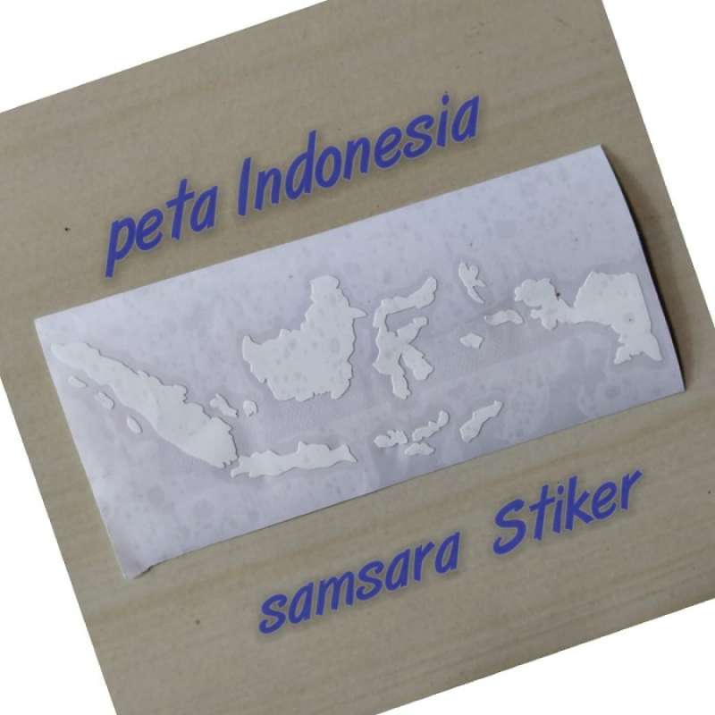 Promo Cutting Stiker Peta Indonesia Ukuran 13cm X 5.5cm Putih Diskon 50 ...