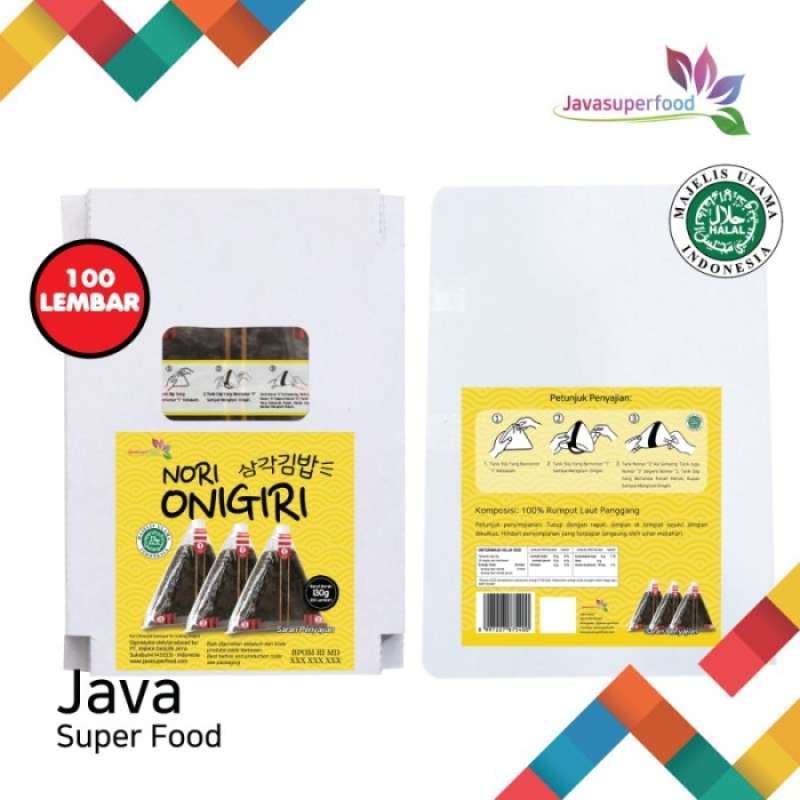Jual Java Super Food Nori I Nori Wrapper Ongiri Triangle - 100 Lembar ...