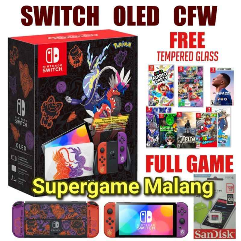 Jual Nintendo Switch V2 Cfw Oled Neon Grey White Putih V 2 Console Game Di Seller Supergame ...
