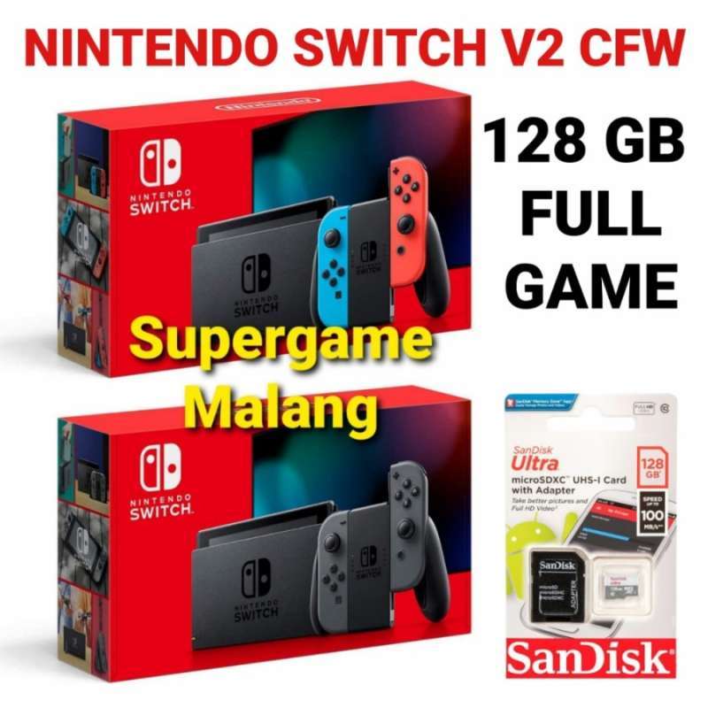 Jual Nintendo Switch V2 Cfw Oled Neon Grey White Putih V 2 Console Game