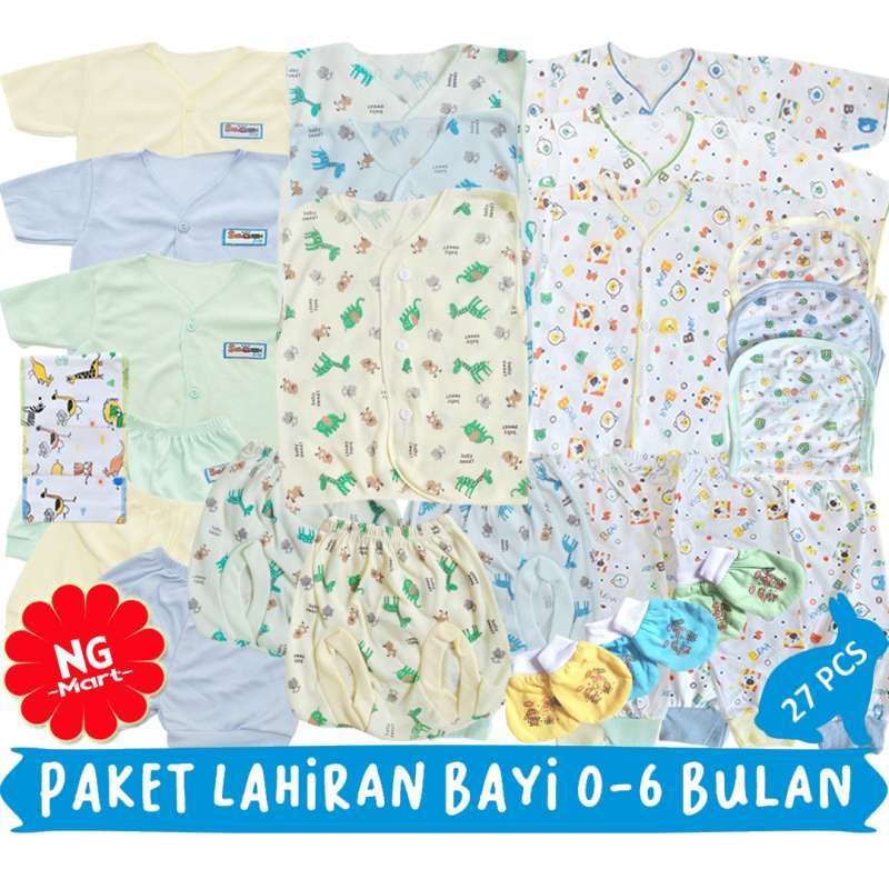 Promo 27 PCS PAKET LAHIRAN PERLENGKAPAN BAYI BARU LAHIR LENGKAP NEWBORN ...