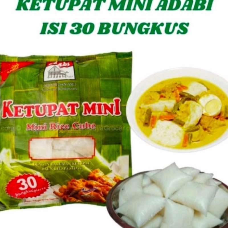 Jual Ketupat Lontong Mini Adabi Instant Rice Cub Isi 30 X 20 Gr Di ...