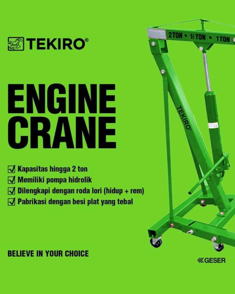 Jual TEKIRO engine crane 2 ton / alat angkat mesin - Hijau di Seller ...