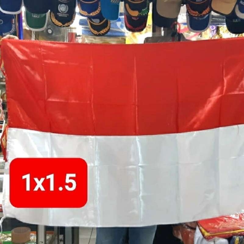 Promo Bendera Merah Putih Satin Uk. 1X1,5M - Multicolor Diskon 7% di ...