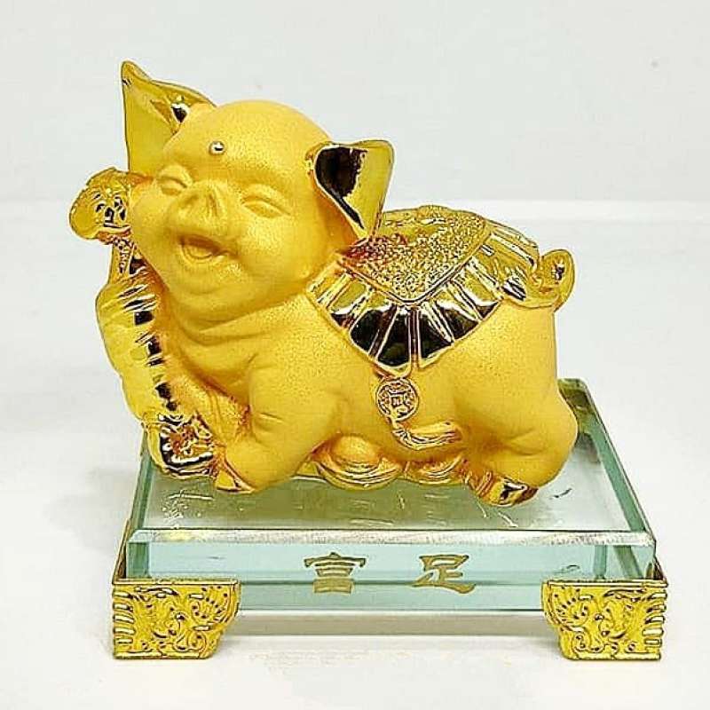 Promo shio babi/babi emas/babi lucu/babi hoki/patung babi/pajangan babi ...