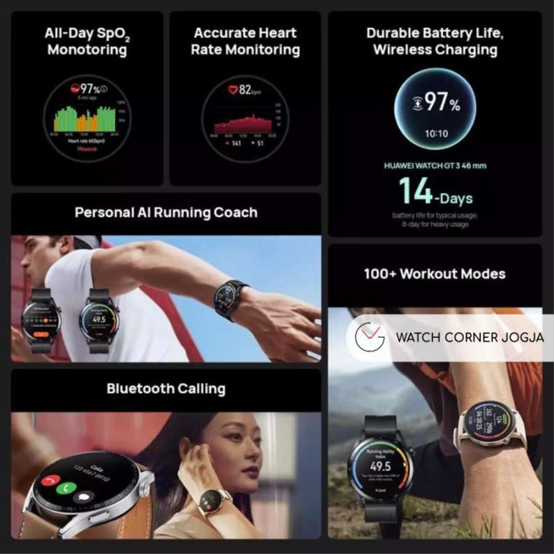 Jual Huawei Watch Gt3 42mm Amoled Spo2 Bluetooth Call Original Smartwatch Di Seller Watch Corner ...