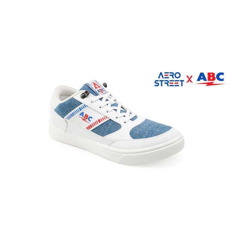 Jual Aerostreet X Baterai Abc 37-44 Putih Biru Putih - Sepatu Sneakers ...