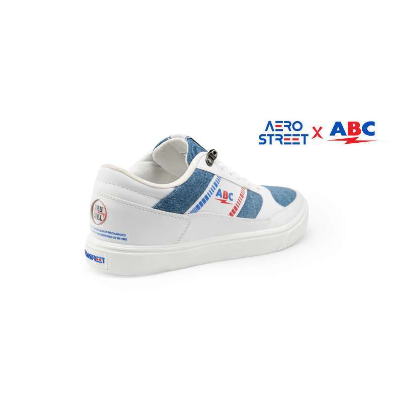 Jual Aerostreet X Baterai Abc 37-44 Putih Biru Putih - Sepatu Sneakers Casual - 39 Di Seller ...