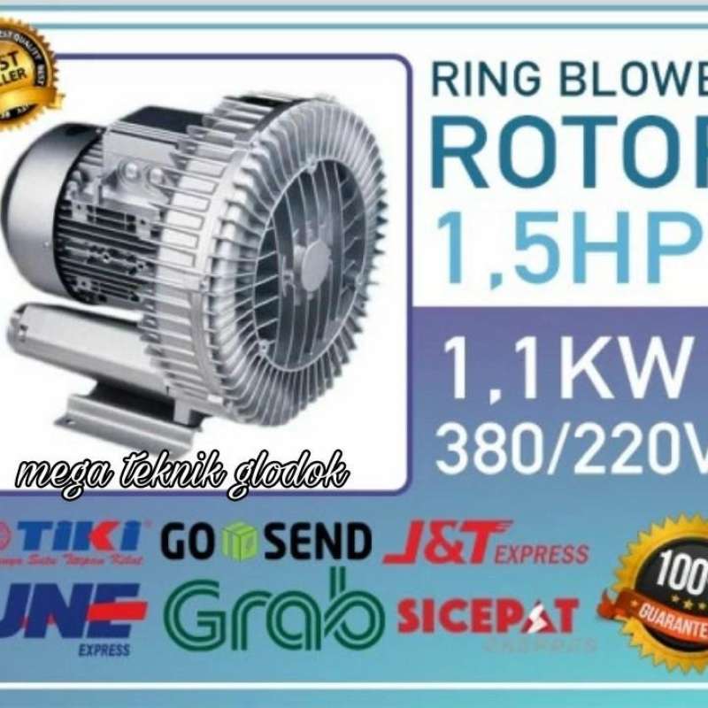 Jual Ring Blower Rotor 1,5 Hp 1,1kw 220/380v Blower Vortex Tambak Kolam Di Seller Mega Tehnik ...