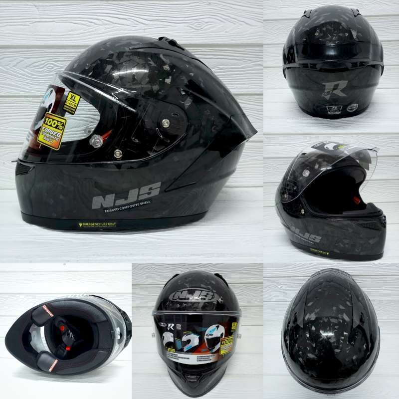 Jual HELM NJS FULLFACE FULL FACE ZX-1R ZX1R CARBON FORGED GLOSSY ...