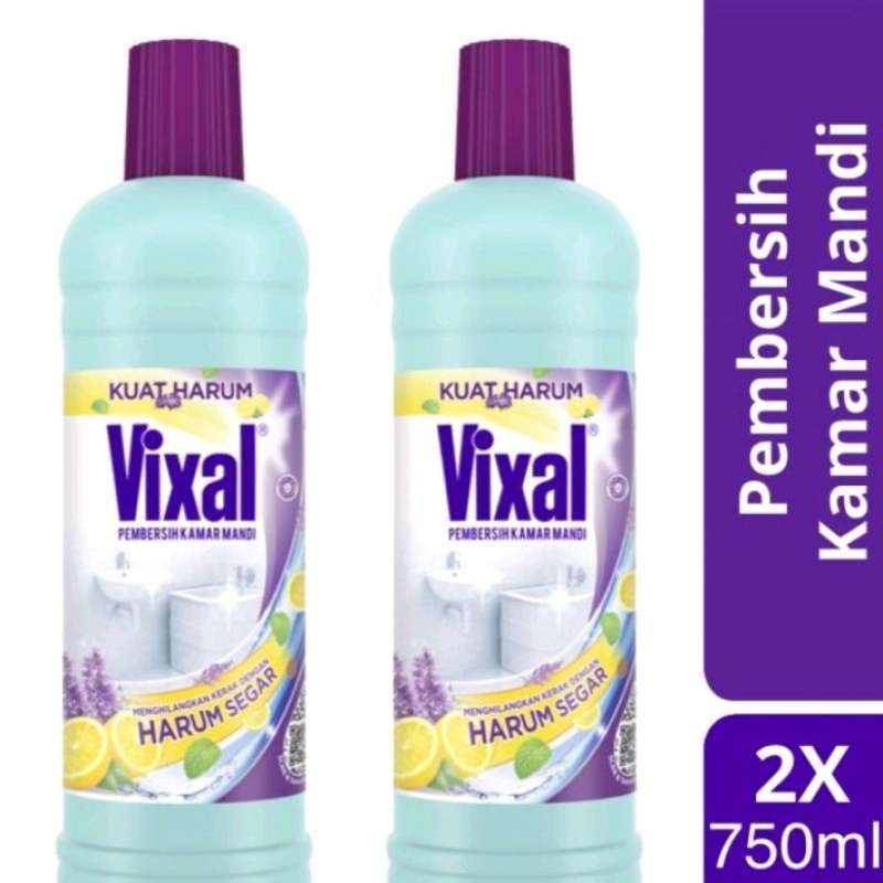 Jual Vixal Pembersih Porselen Kamar Mandi Kuat Harum 750ml Twinpack Di